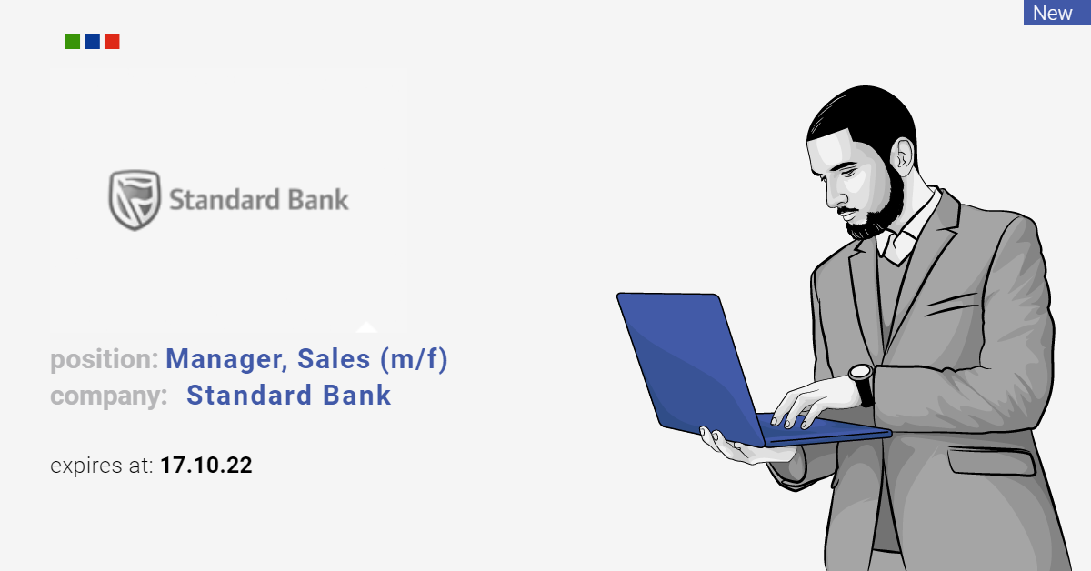 Standard Bank: Manager, Sales (m/f), Windhoek - Working.co.na