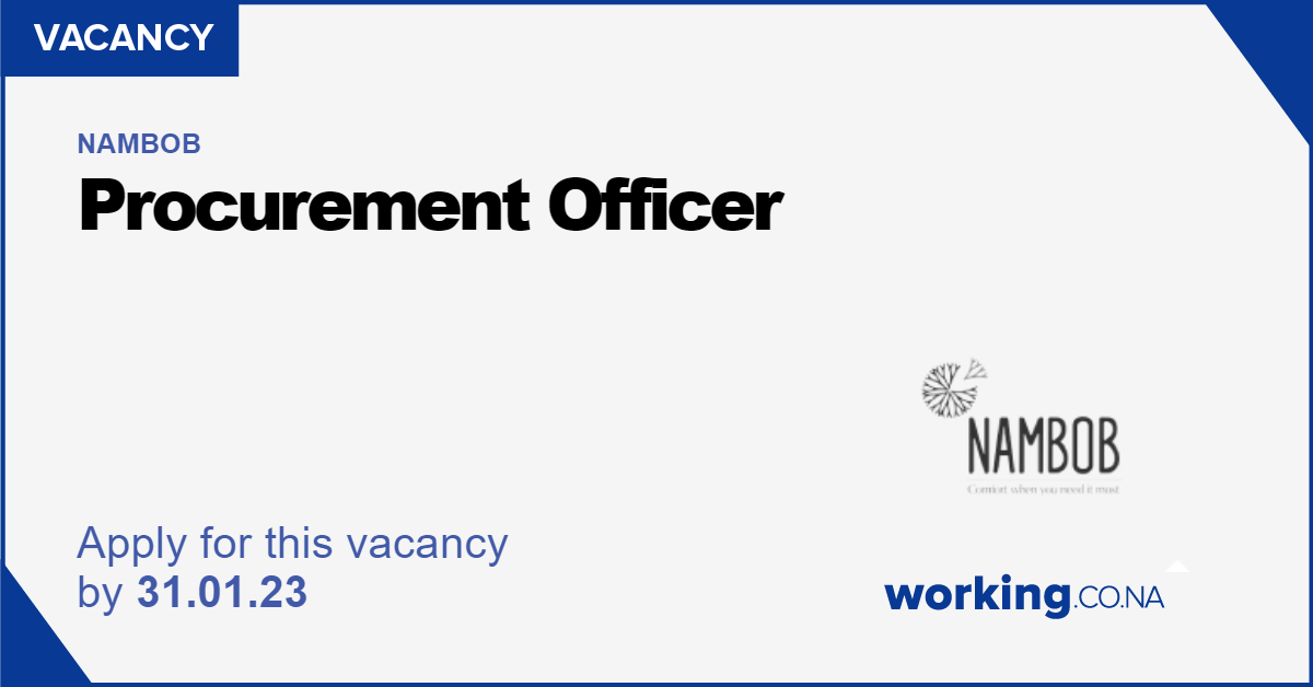 NAMBOB: Procurement Officer, Windhoek - Working.co.na