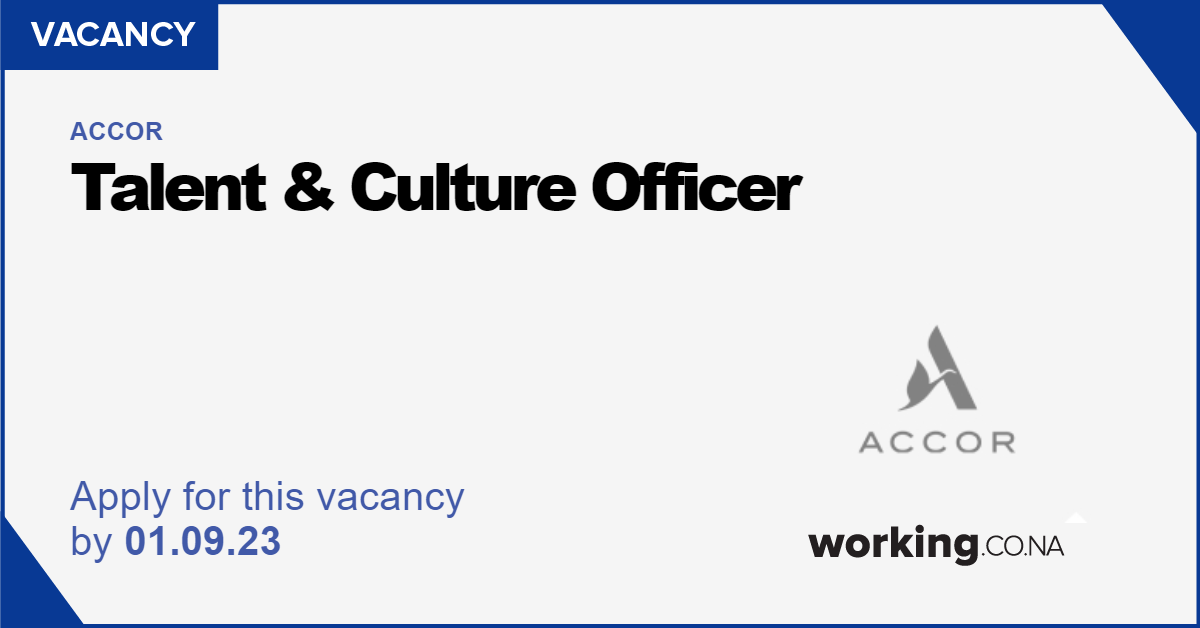Accor: Talent & Culture Officer, Windhoek - Working.co.na Accor: Talent & Culture Officer, Windhoek - Working.co.na