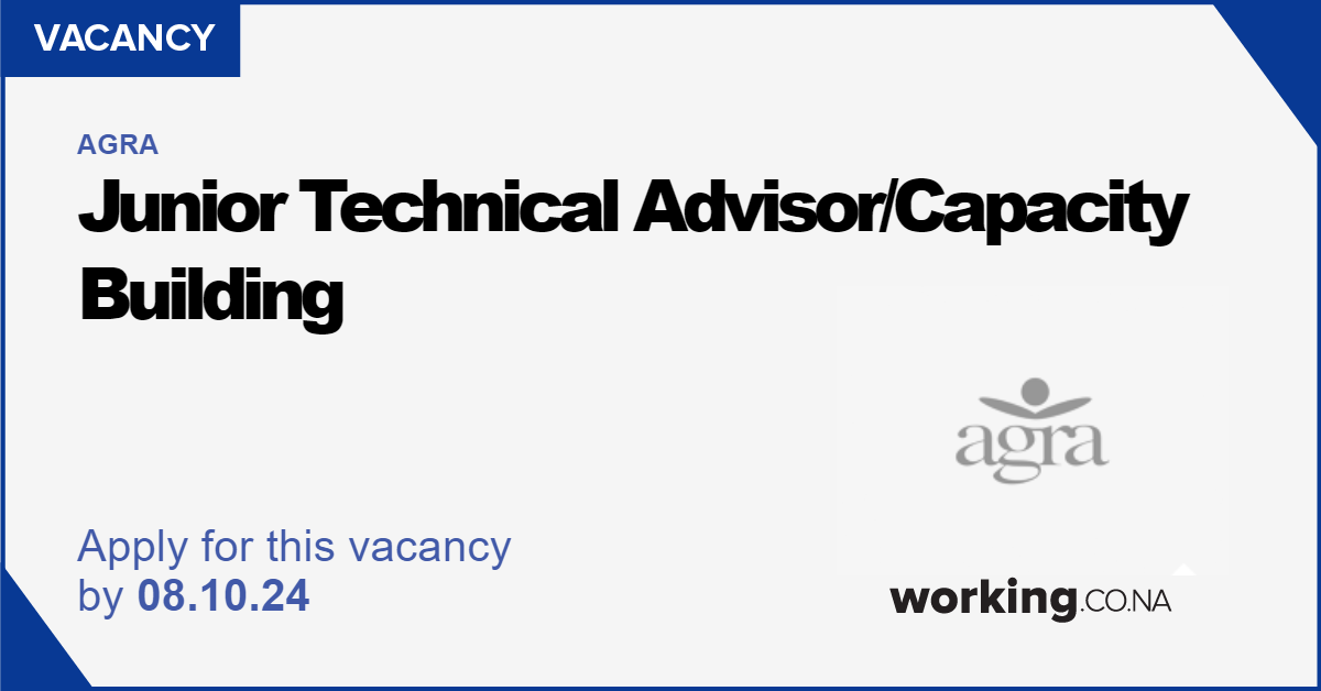 Agra: Junior Technical Advisor / Capacity Building, Windhoek - Working.co.na