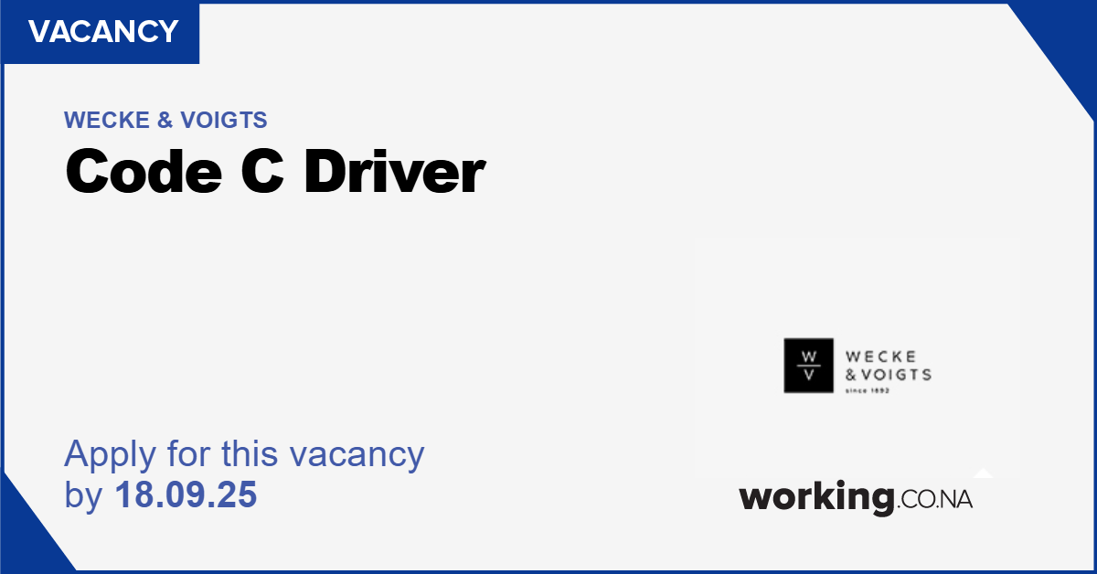 Wecke & Voigts: Code C Driver, Windhoek - Working.co.na